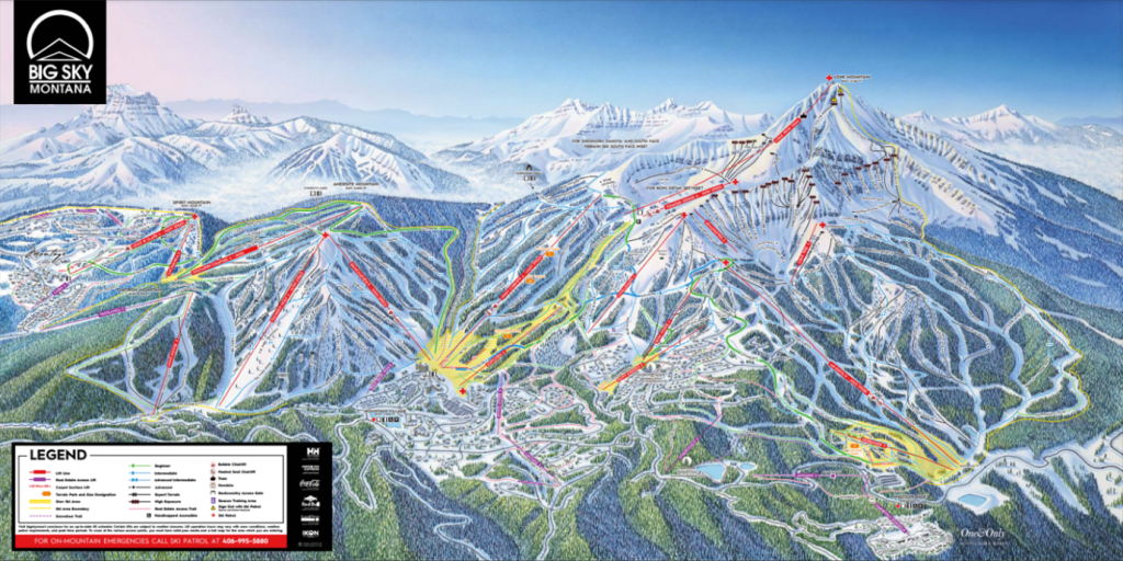 Montana Ski Resorts: Bridger Bowl, Big Sky. Downhill, Snowboard, Maps